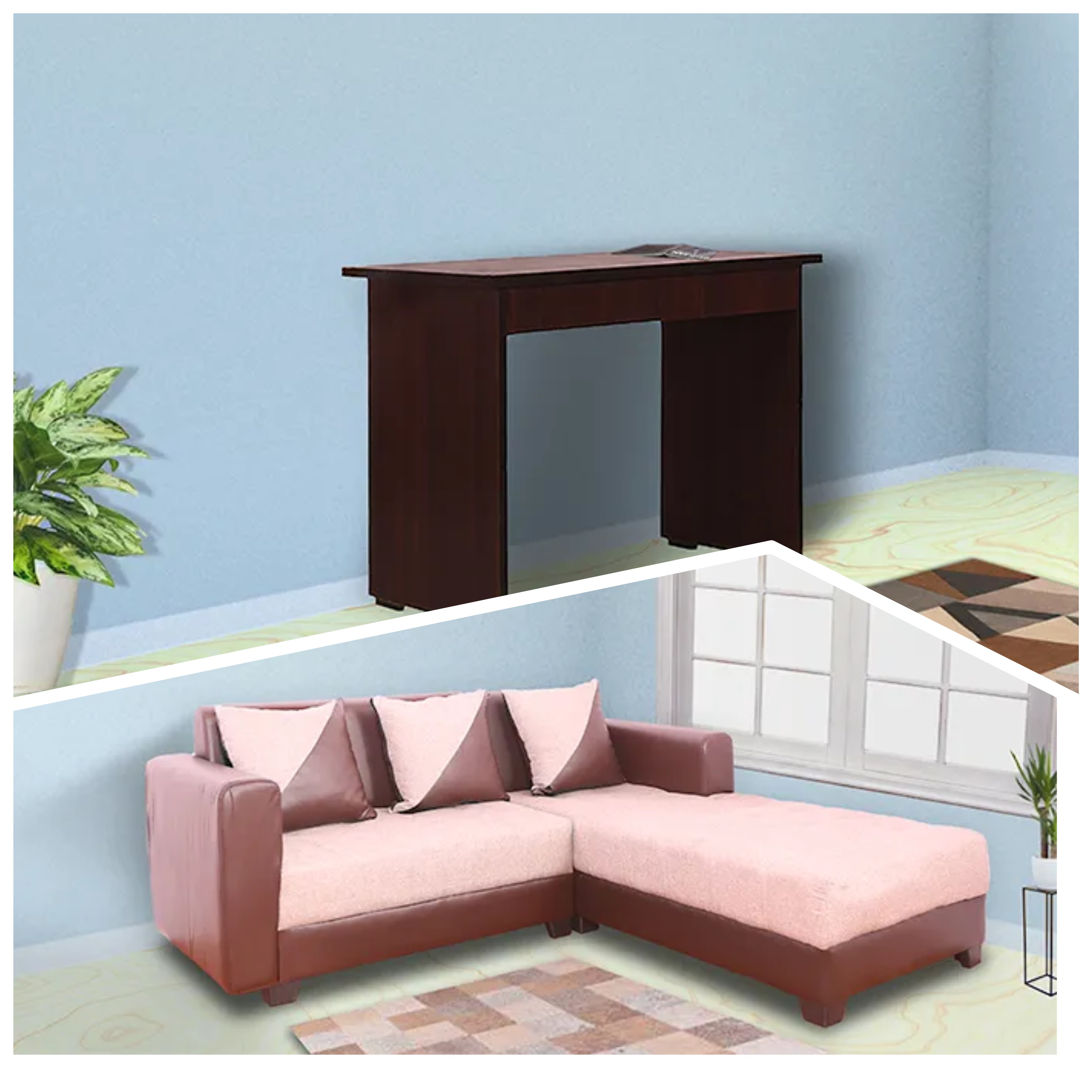 L Corner Sofa Set 2 Value On Rent | ThinkRenta.com